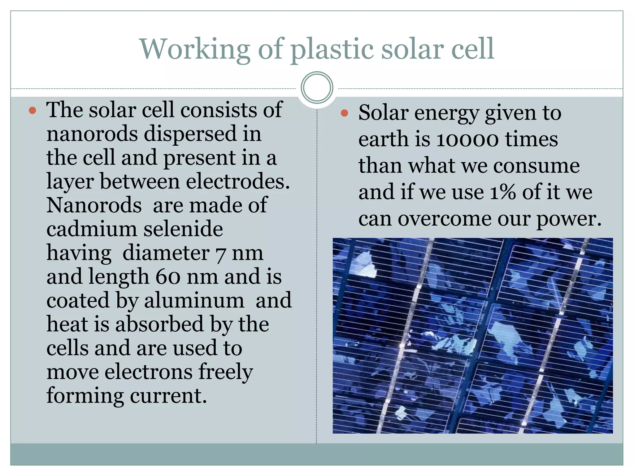 Nanotechnology applications in solar cells | PPTX