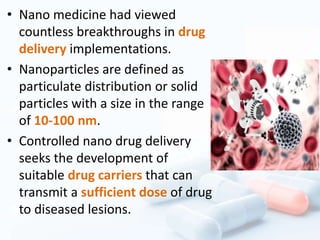 Nanotechnology based drug delivery | PPTX