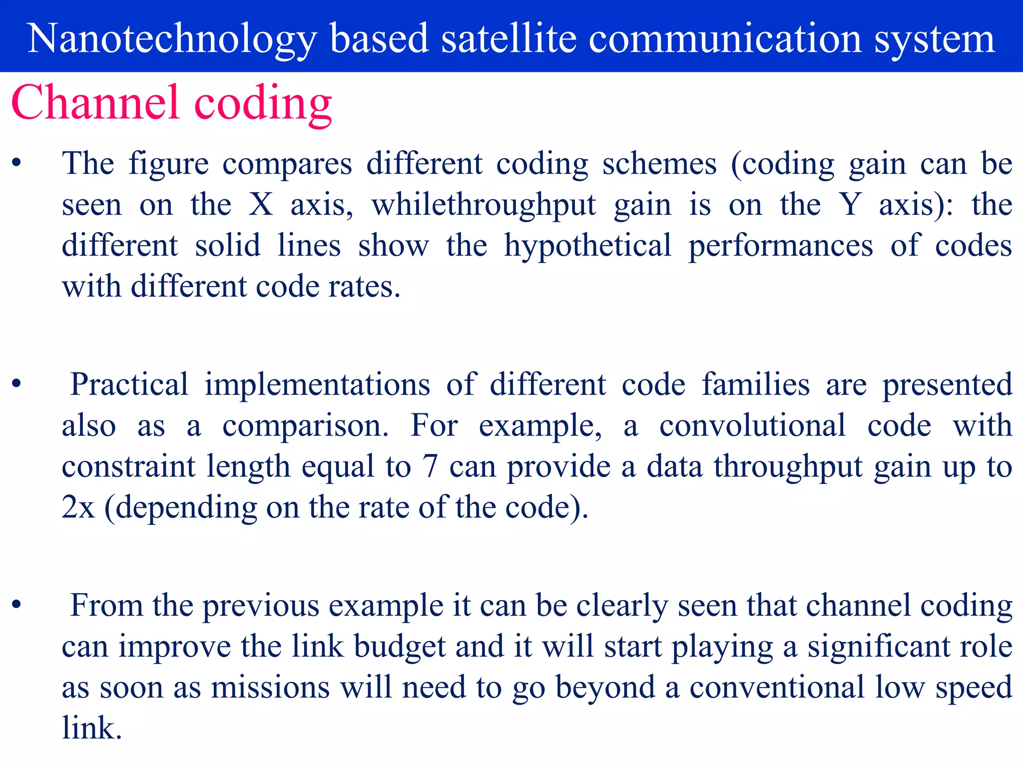 Nanotechnology based satellite communication system | PPTX