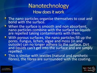 Nanotechnology coatings from Nanoman / Nanotech Products | PPTX