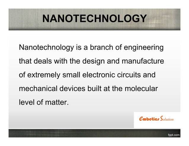 Nano technology cooling full ppt | PDF | Science