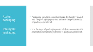 Nanotechnology development in food packaging.pptx | Chemistry | Science