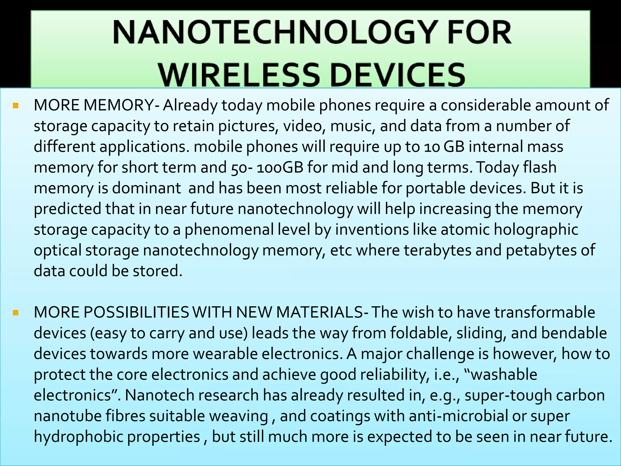 Nanotechnology for Future Electronics | PPTX