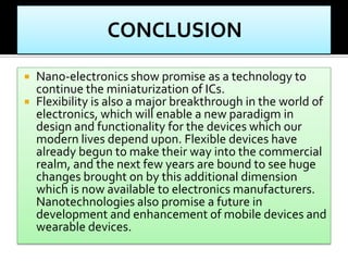 Nanotechnology for Future Electronics | PPTX