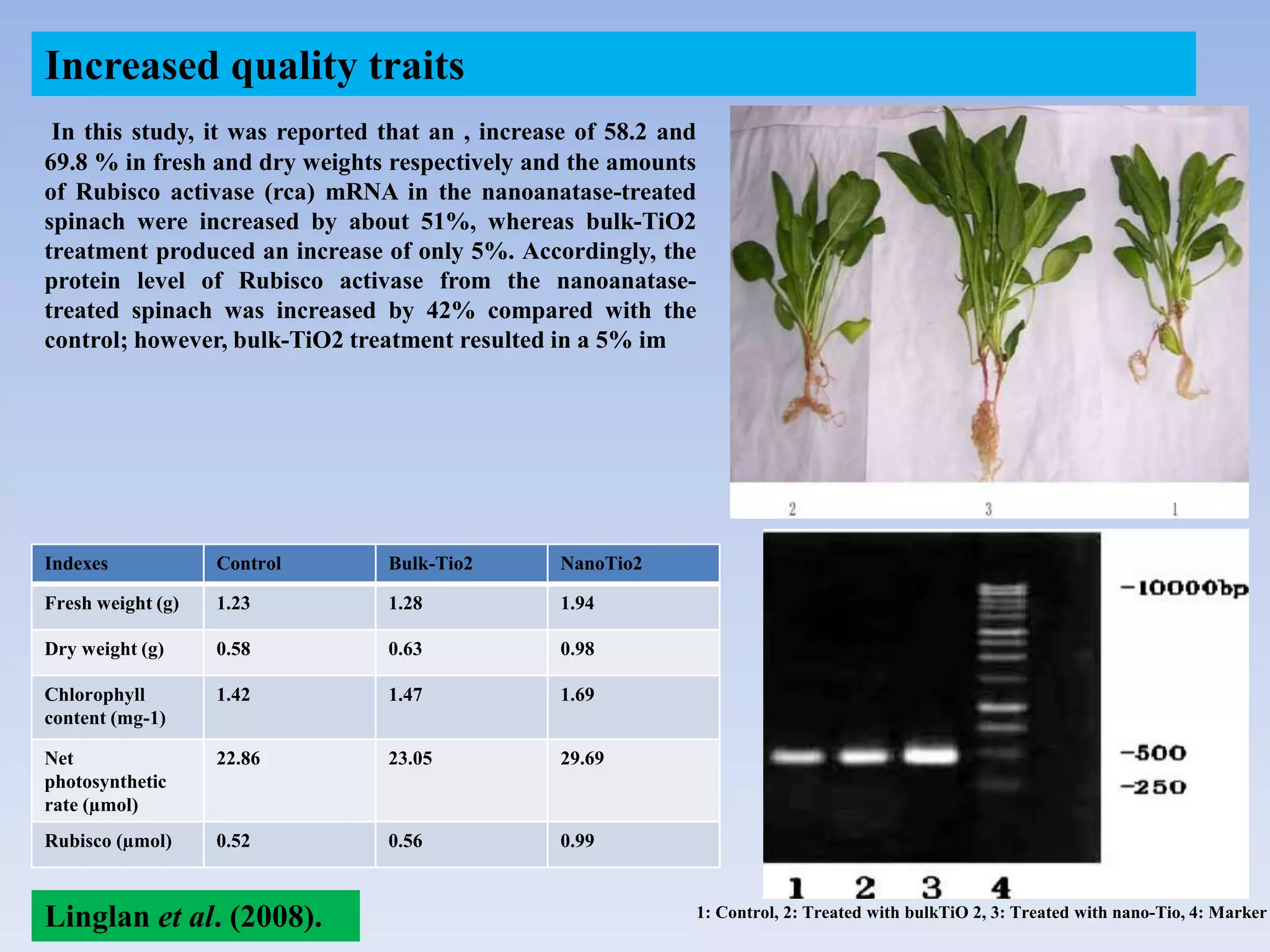 Nanotechnology for the improvement of vegetable crops | PPTX