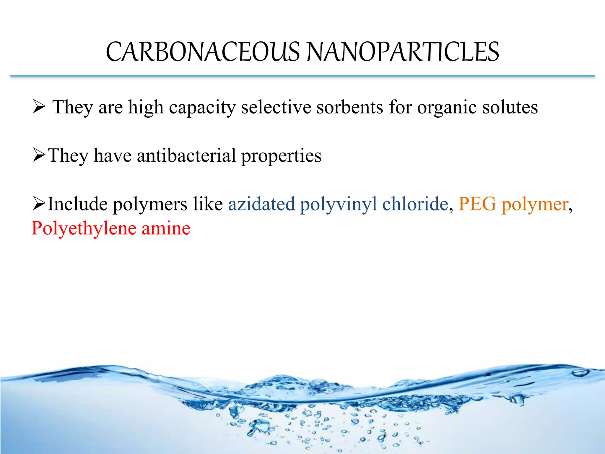 Nanotechnology for Water Treatment | PPTX