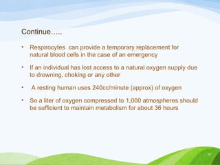 Nanotechnology in artificial RBC | PPT