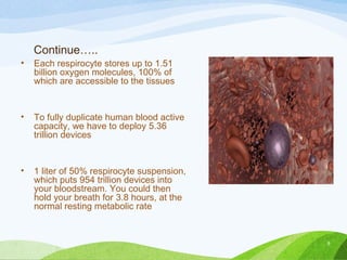 Nanotechnology in artificial RBC | PPT