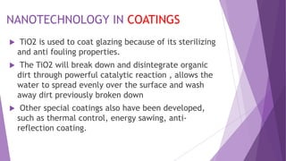 Nanotechnology in CIVIL ENGINEERING AND CONSTRUCTION | PPTX