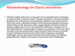 Nanotechnology in automobiles ppt | PPTX