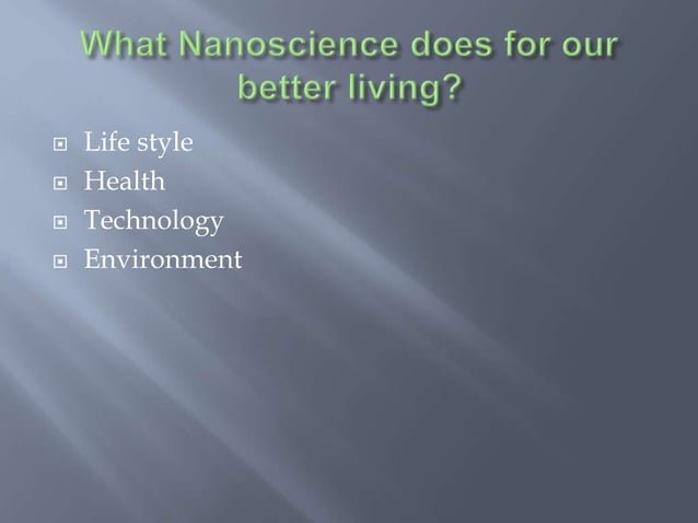 Nanotechnology in biological applications | PPTX | Chemistry | Science