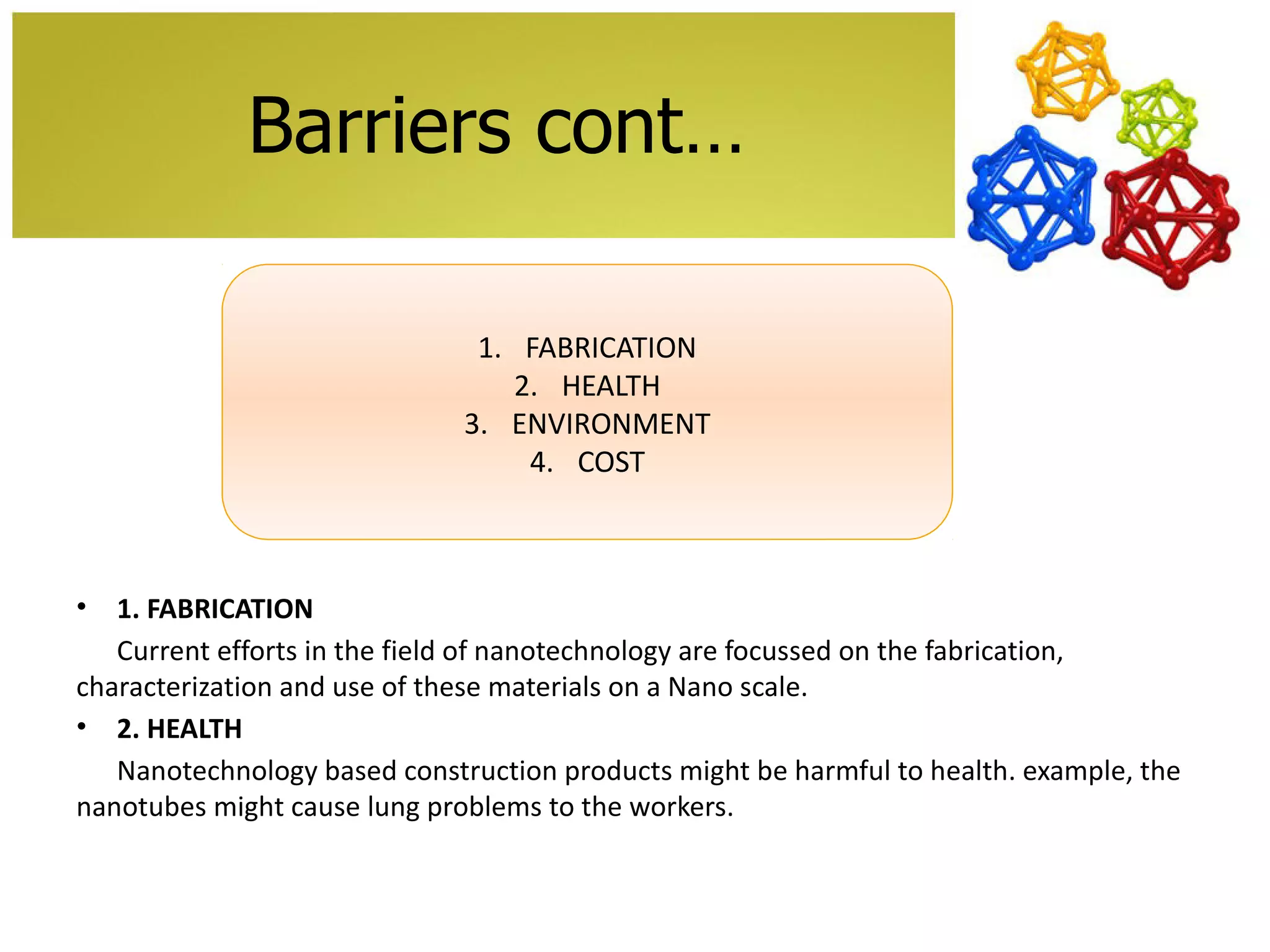 Nanotechnology in building construction materials | PDF
