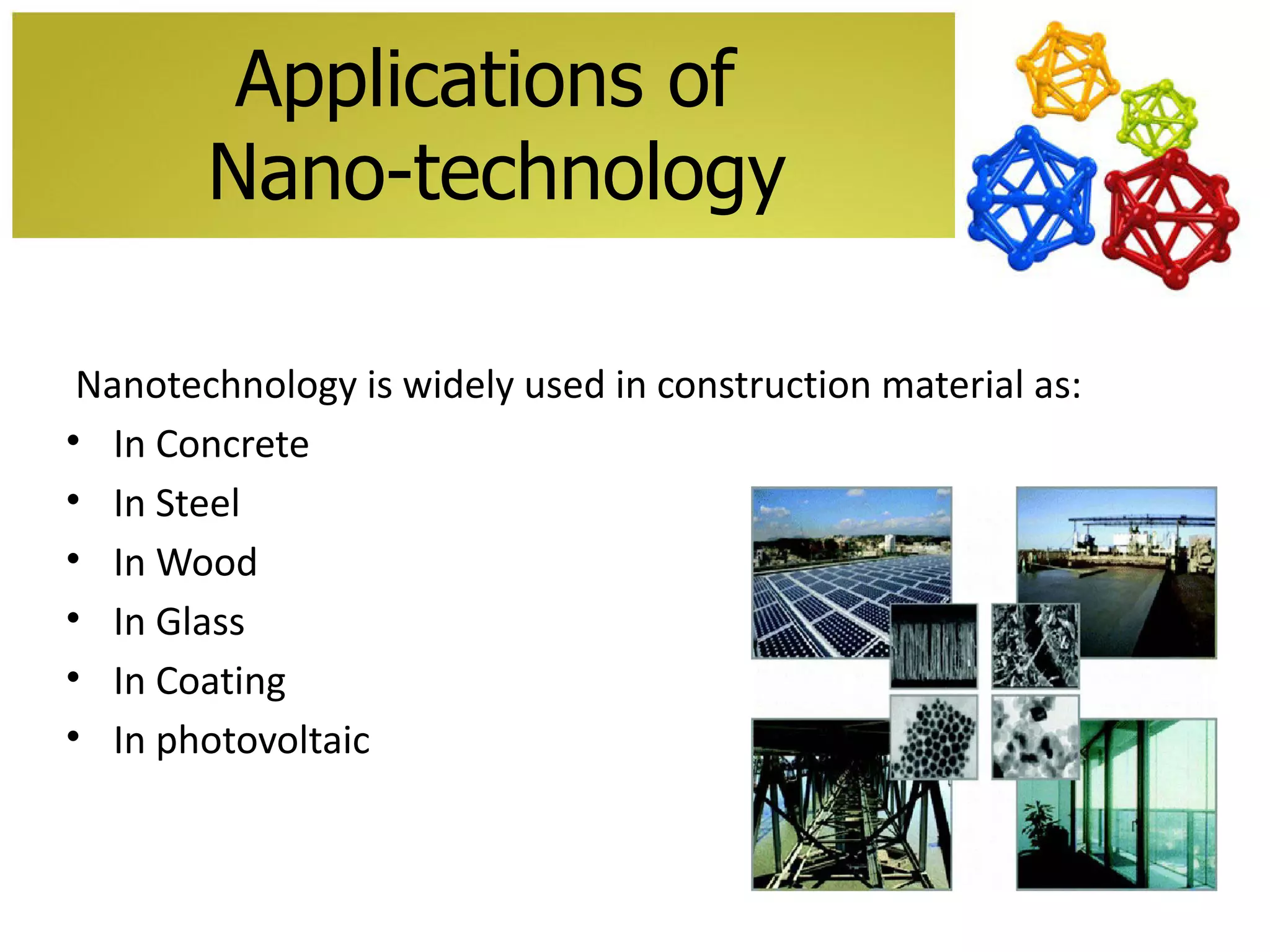 Nanotechnology in building construction materials | PDF