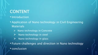 Nano Technology in Civil Engineering | PPTX