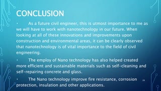 Nano Technology in Civil Engineering | PPTX