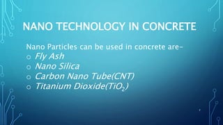 Nano Technology in Civil Engineering | PPTX
