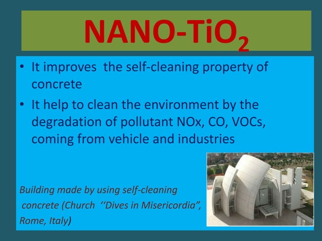 Nanotechnology in construction materioal | PPT