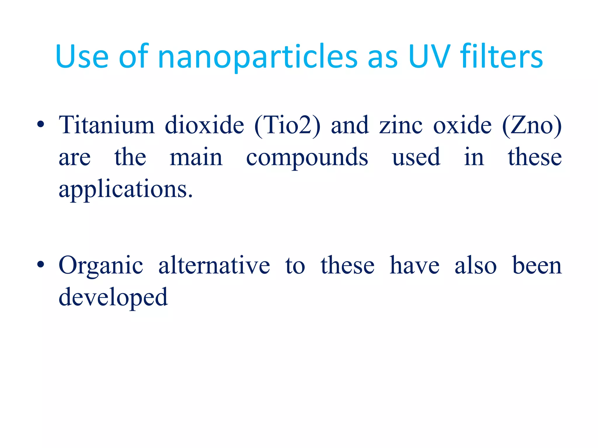 Nanotechnology in cosmetics | PPTX
