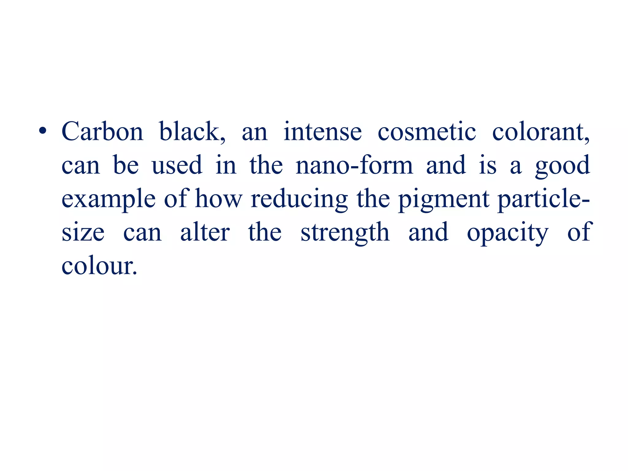 Nanotechnology in cosmetics | PPTX