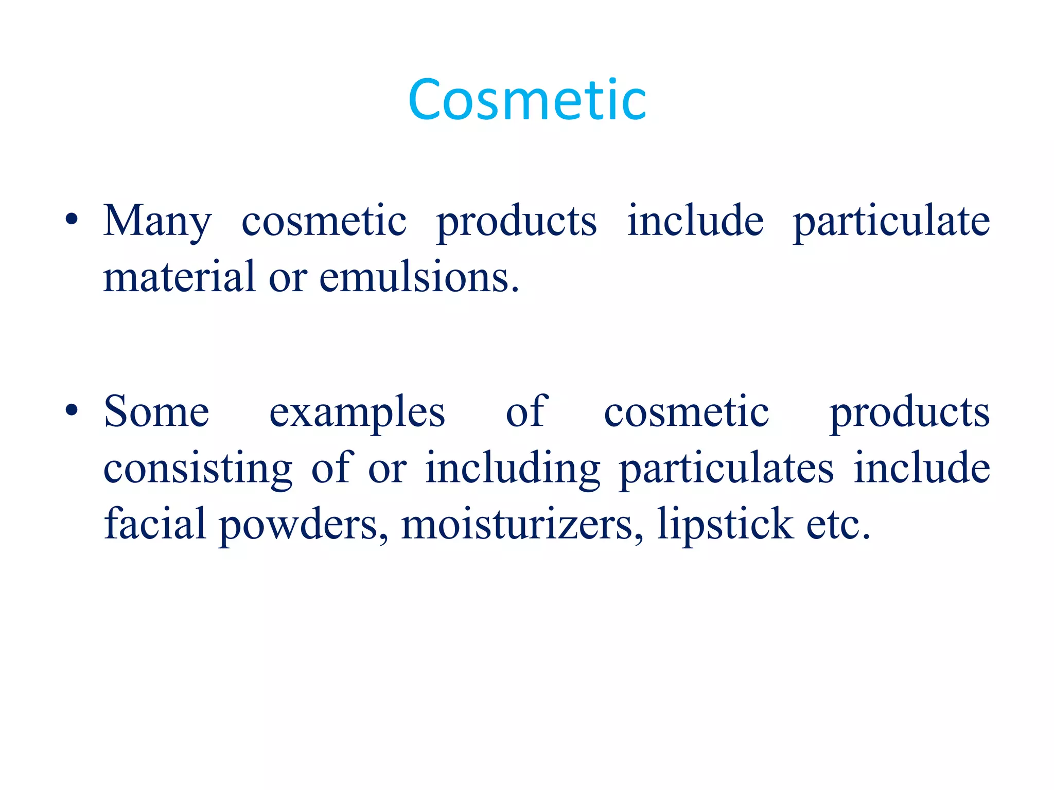 Nanotechnology in cosmetics | PPTX