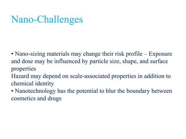 Nanotechnology in cosmetics | PPTX | Skin and Dermatology | Diseases ...