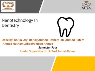 Nanotechnology in dentistry | PPTX