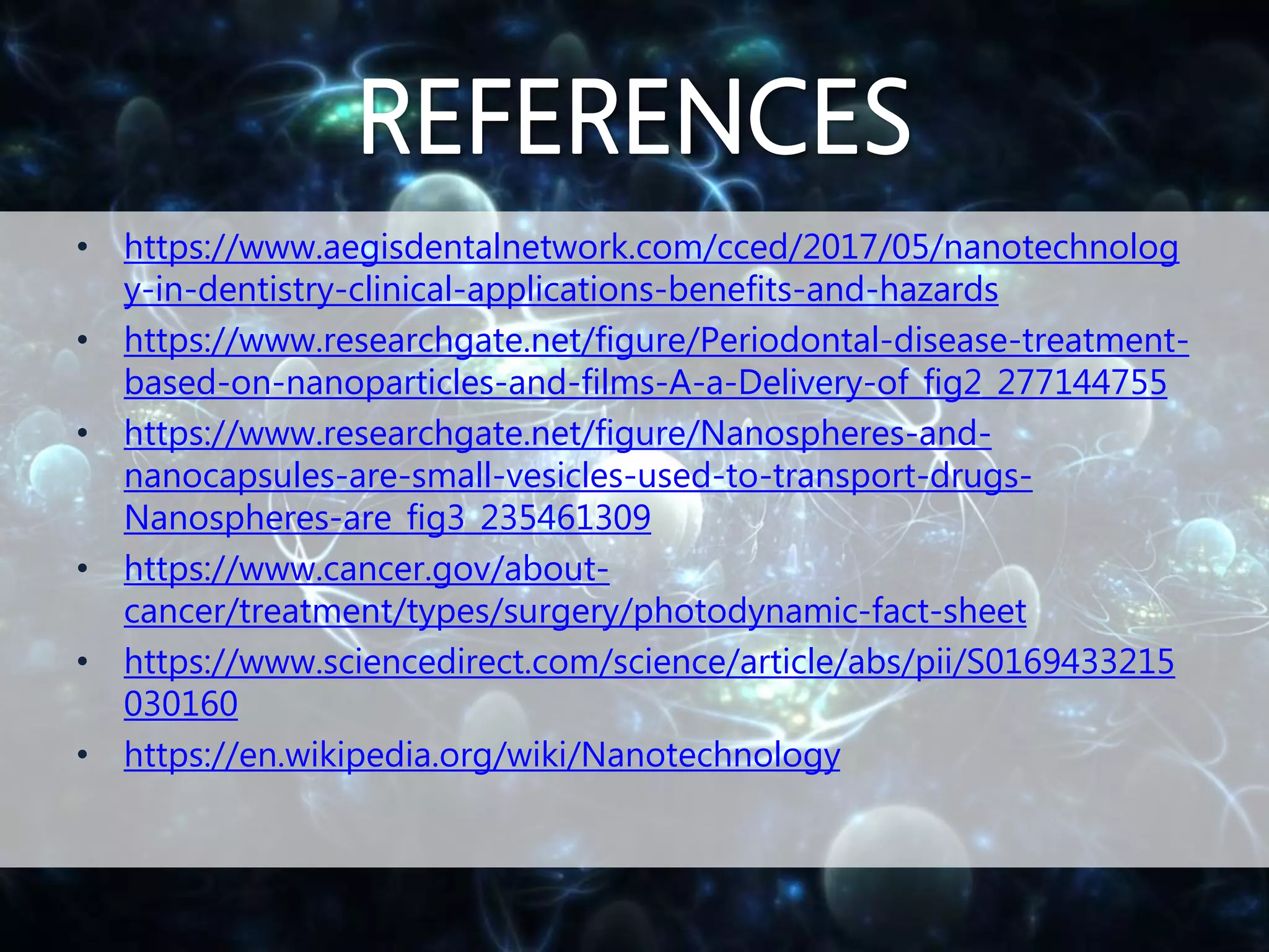 Nanotechnology in dentistry | PPTX