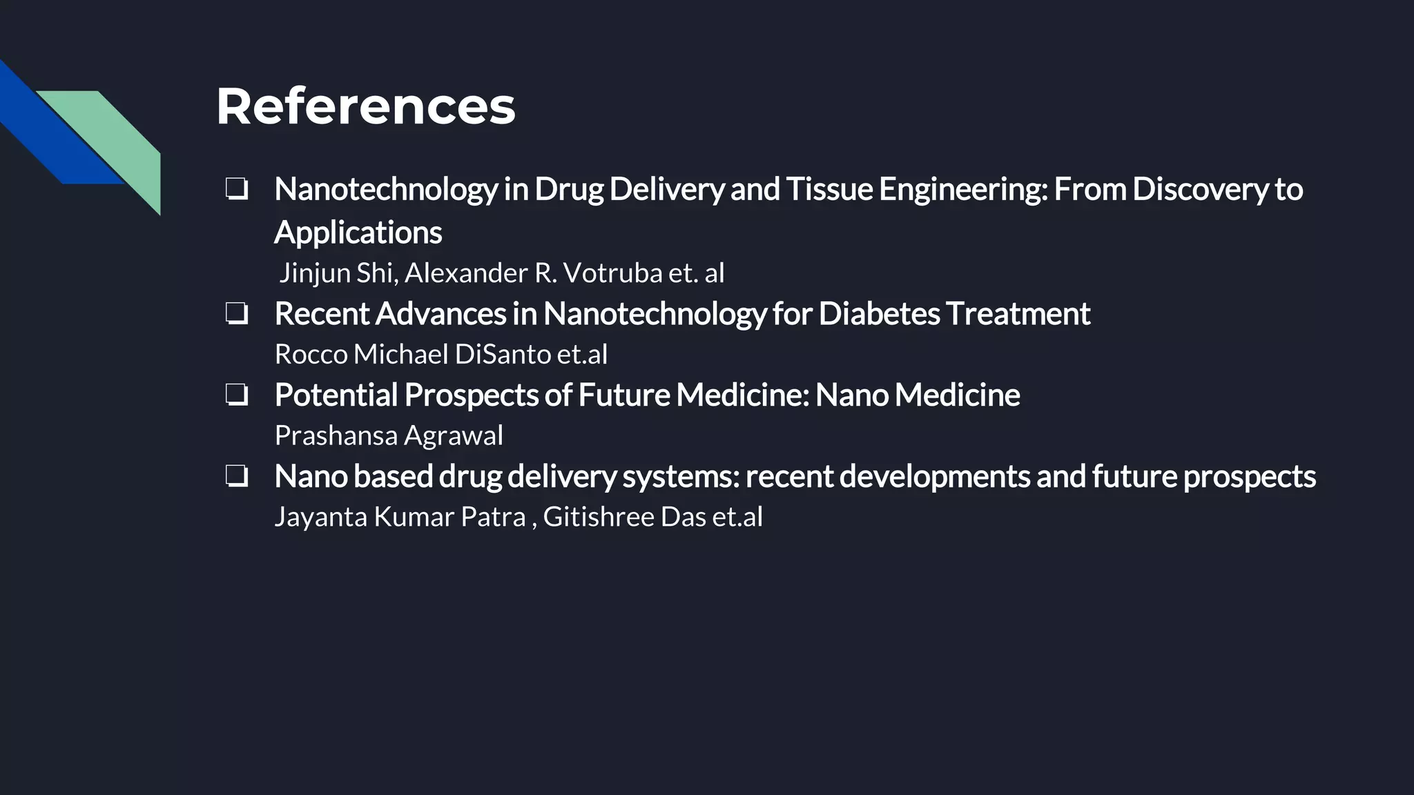 Nanotechnology in drug delivery | PPTX