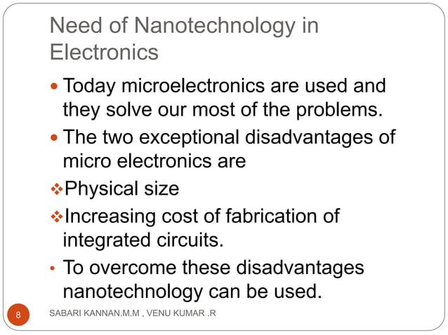 Nano technology in electronics | PPTX