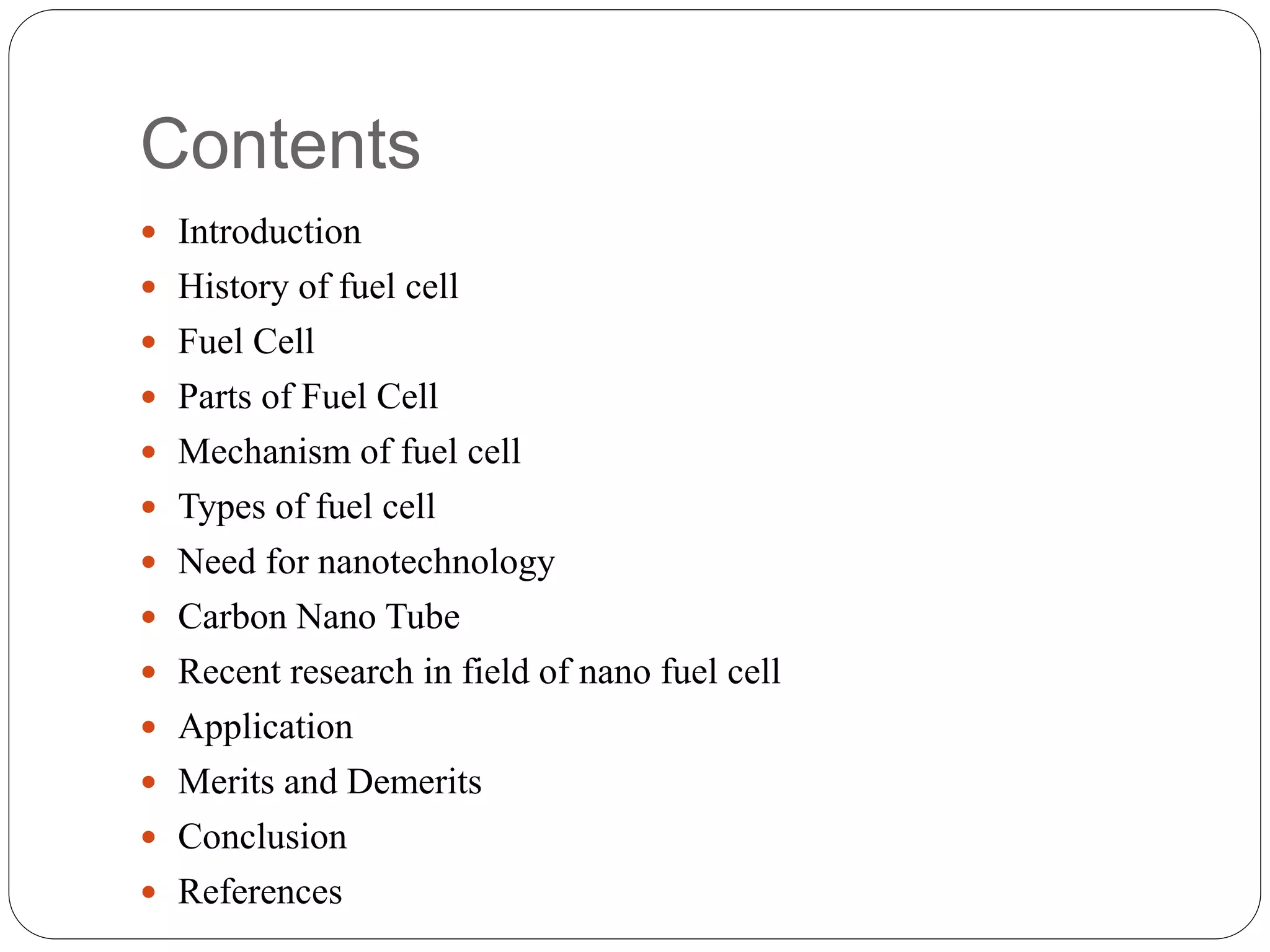 Nanotechnology in fuel cell | PPTX