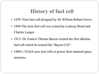 Nasa Fuel Cell History