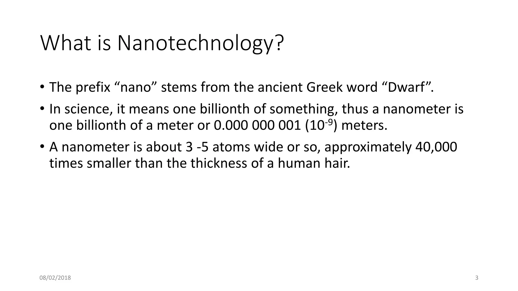 Nanotechnology in Health Sciences | PPTX