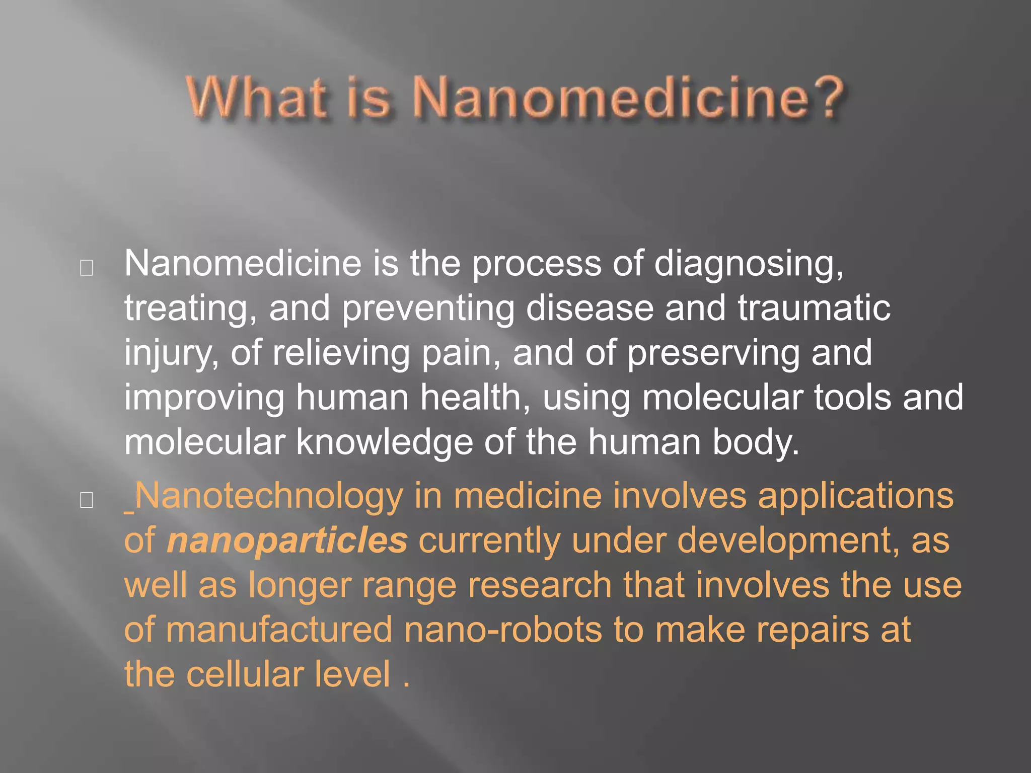 Nano technology in medicine | PPTX