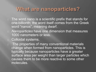 Nano technology in medicine | PPTX