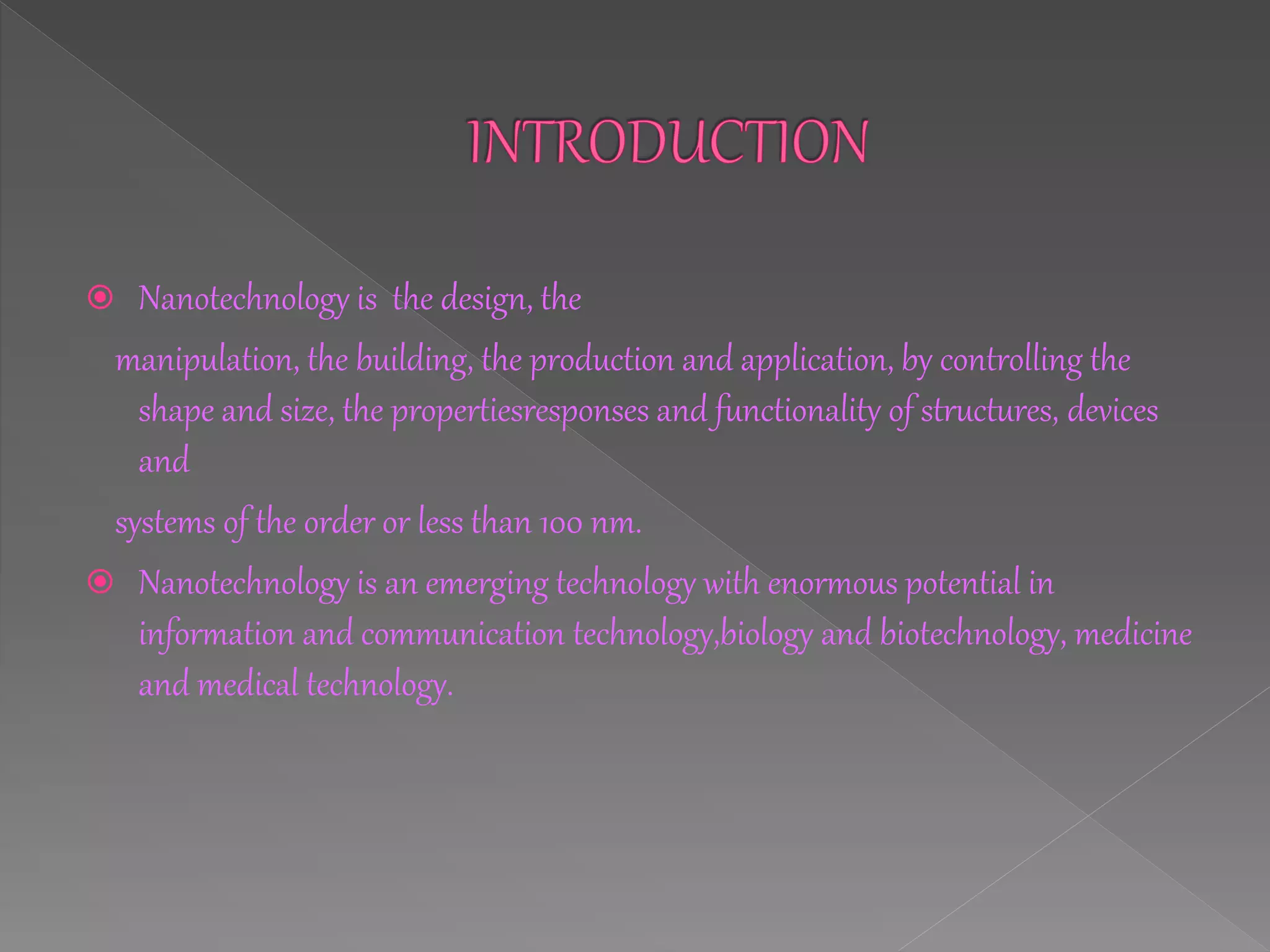 Nanotechnology in medicine | PPT