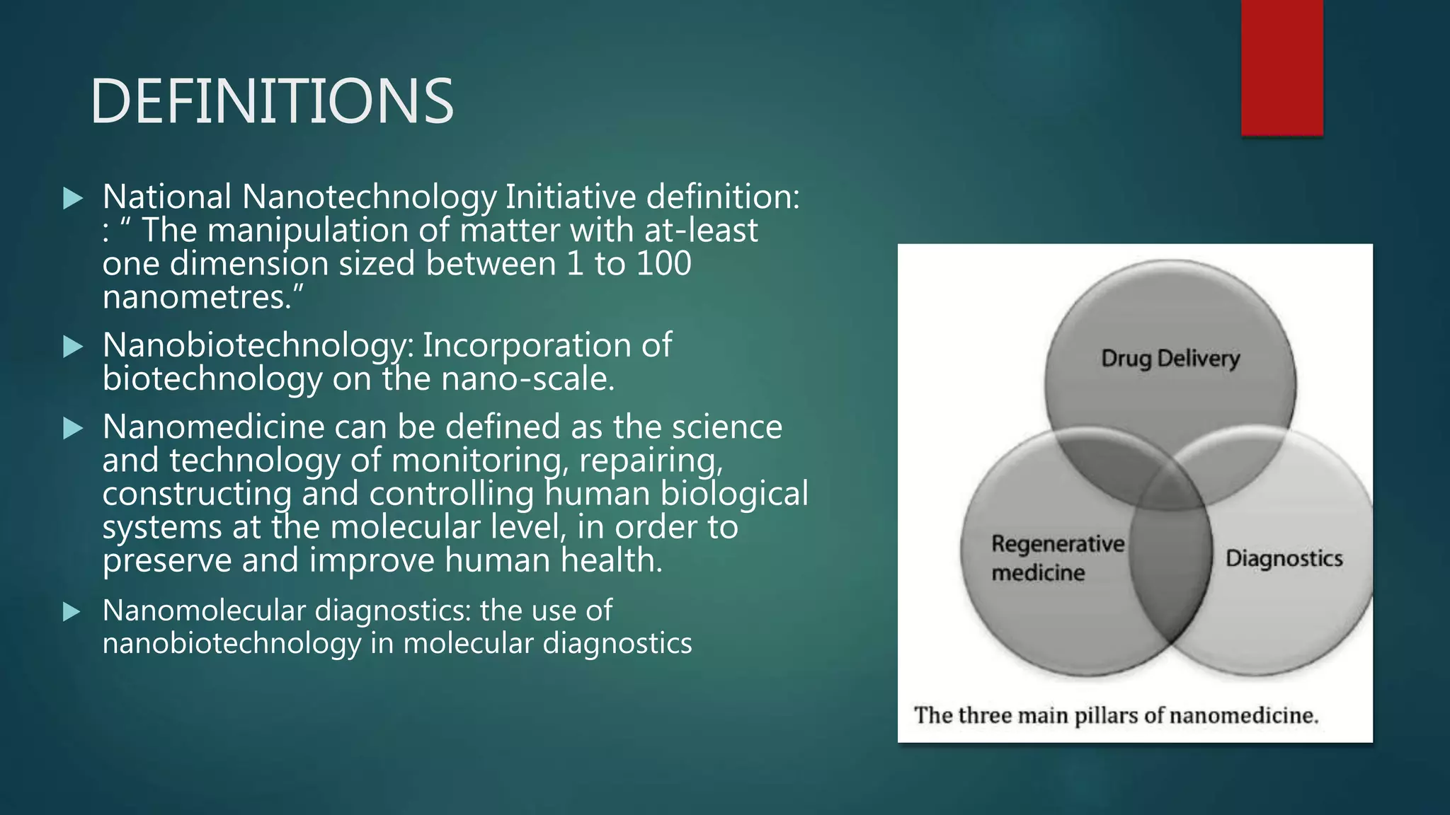 Nanotechnology in medicine | PPTX
