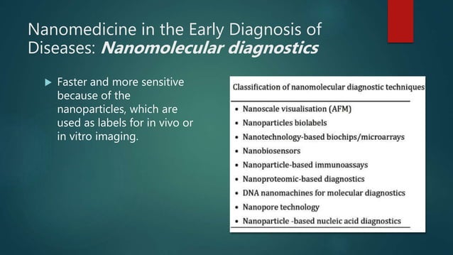 Nanotechnology in medicine | PPTX