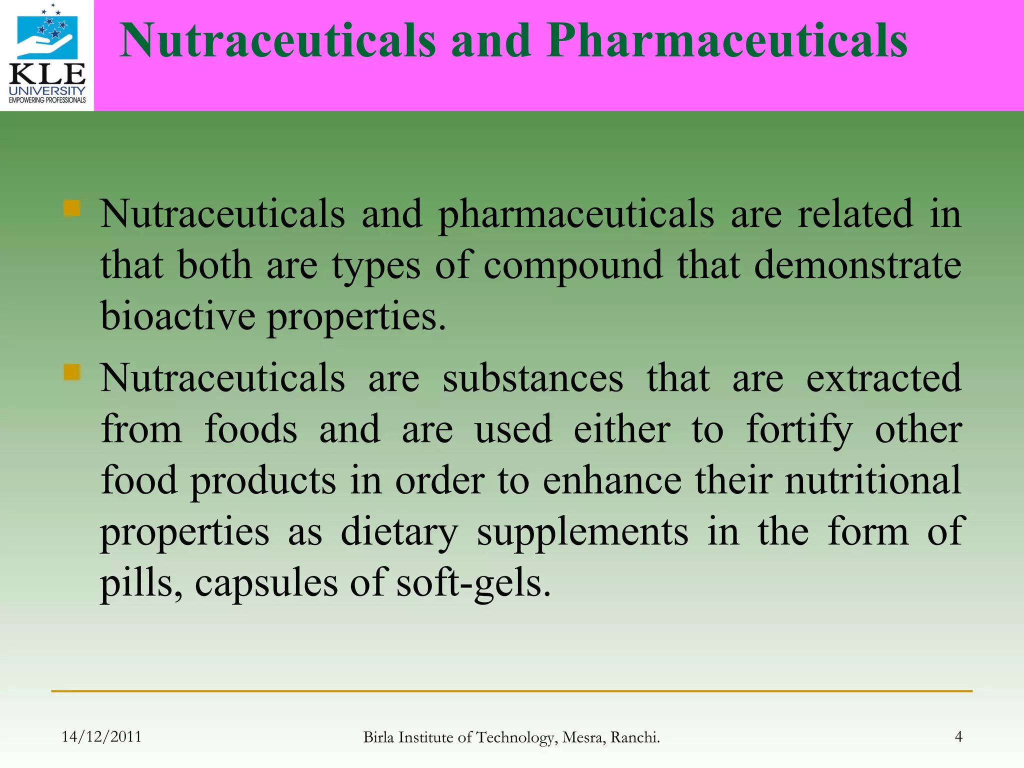 Nanotechnology in nutraceuticals and cosmetics | PPT