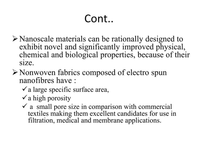 Nano technology in textiles. seminar. pptx | PPTX