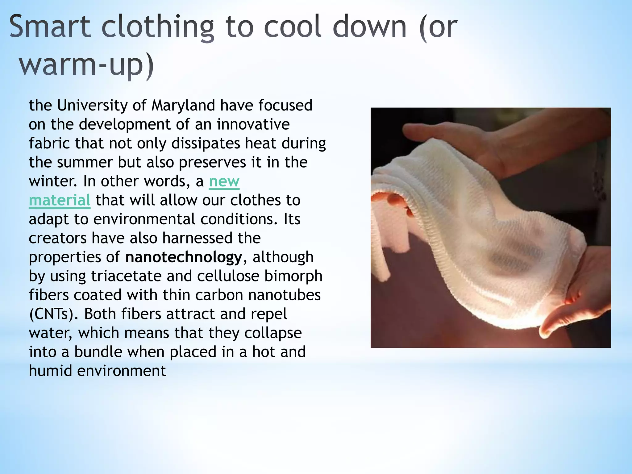 Nanotechnology in textiles | PPTX