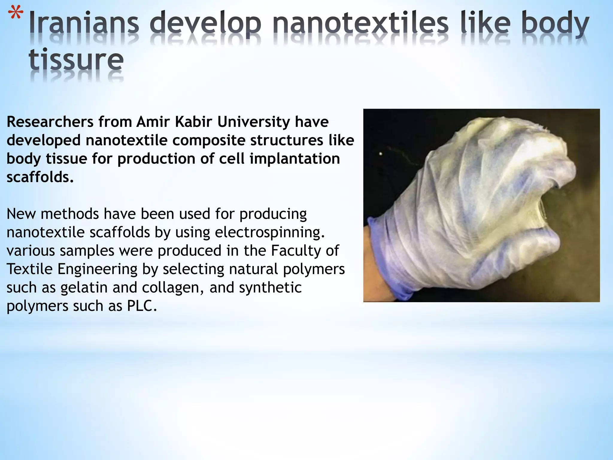 Nanotechnology in textiles | PPTX