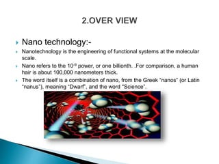 Nanotechnology in treatment of cancer | PPTX