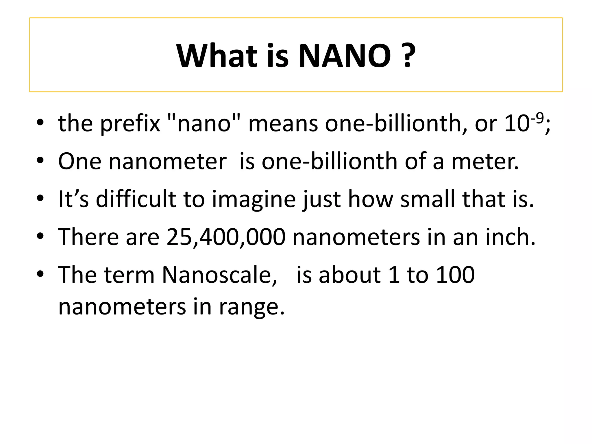 Nanotechnology & its applications | PPTX
