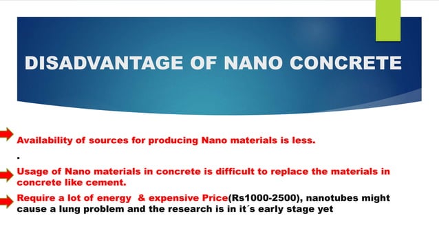 Nanotechnology & Nano materials in concrete | PPTX