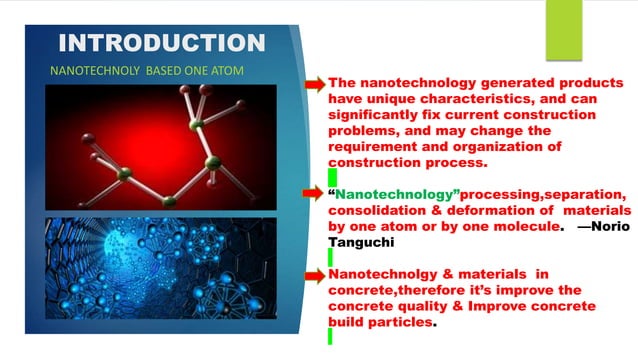 Nanotechnology & Nano materials in concrete | PPTX