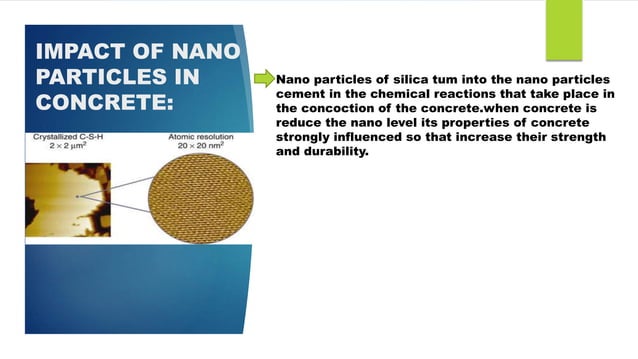 Nanotechnology & Nano materials in concrete | PPTX