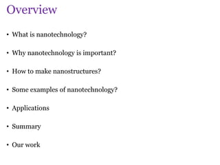 Nanotechology for BSc students | PPTX