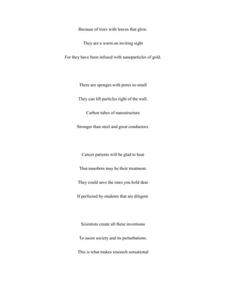 Nanotechnology poem | PDF