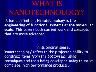 Nanotechnology presentation | PPT
