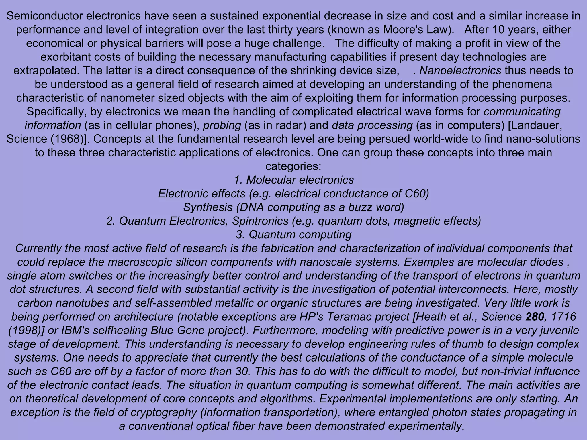 Nanotechnology Presentation For Electronic Industry | PPT